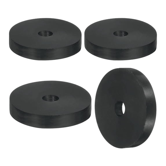 4Pack Thick Rubber Spacer, 2-3/8 Inch OD x 1/2 Inch ID x 3/8 Inch ...
