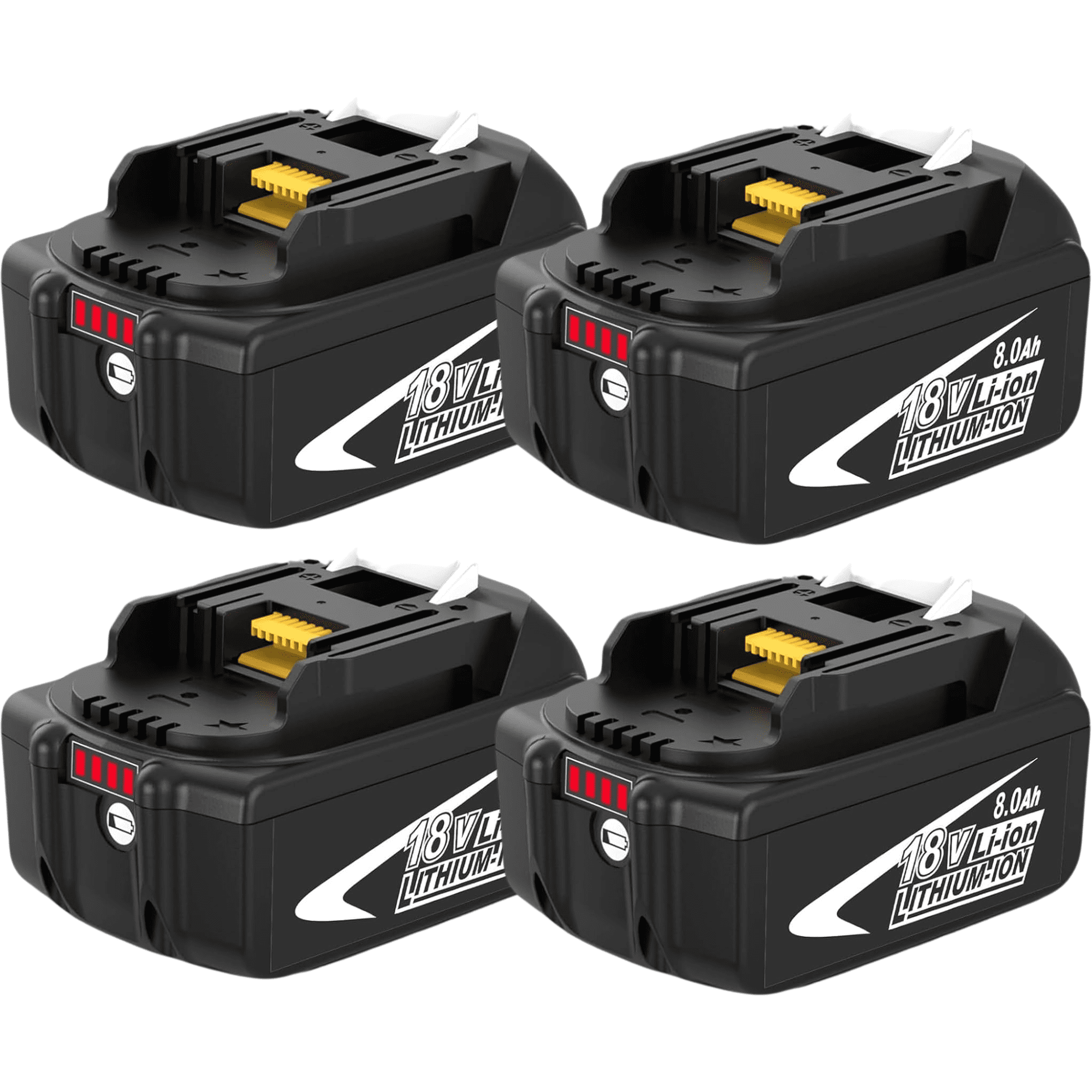 4Pack Upgraded 8.0Ah Replacement for Makita 18V Battery Lithium ...
