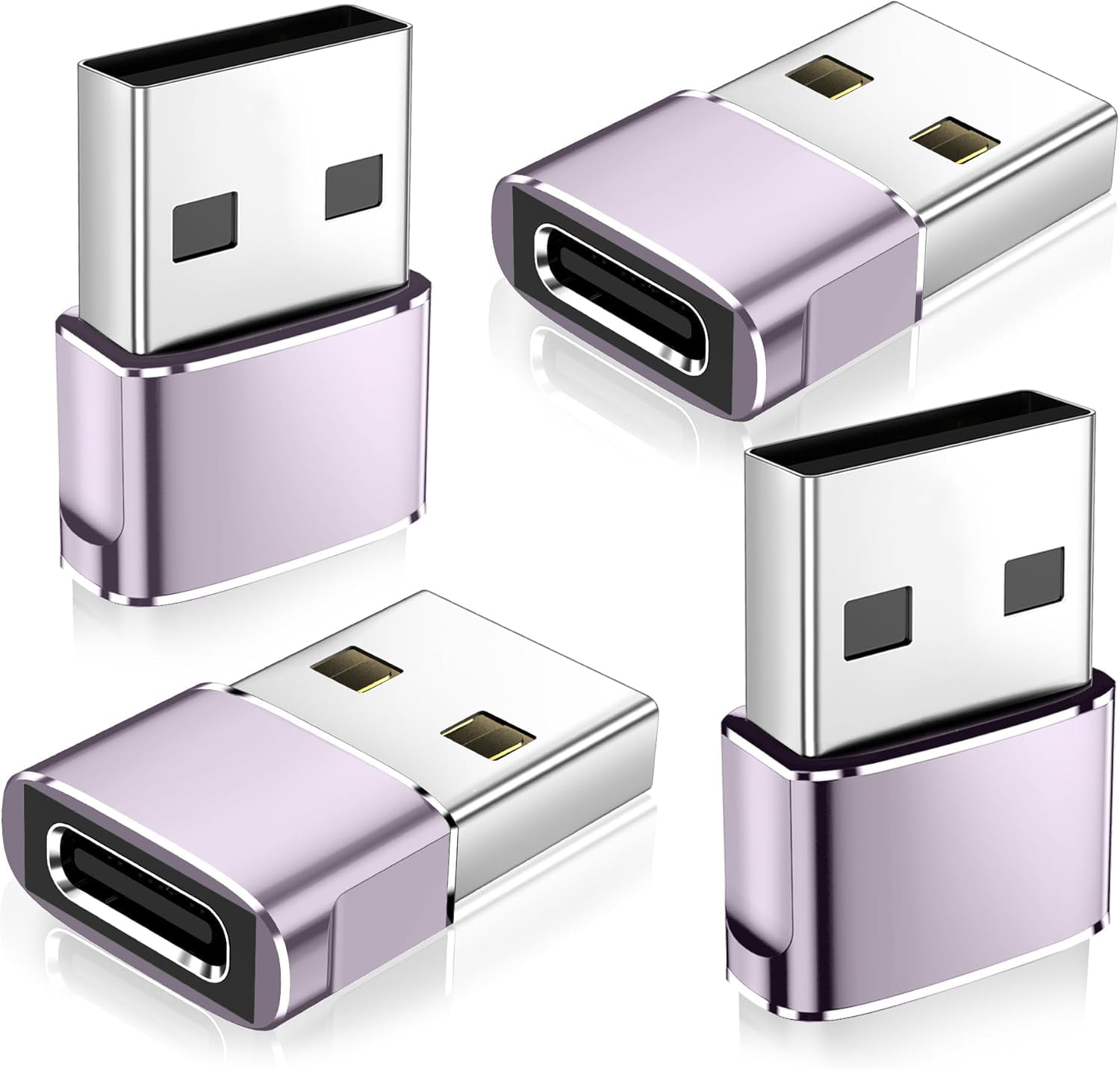 4Pack Upgraded USB to USB C Adapter,Type-C Female to A Male Charger OTG ...