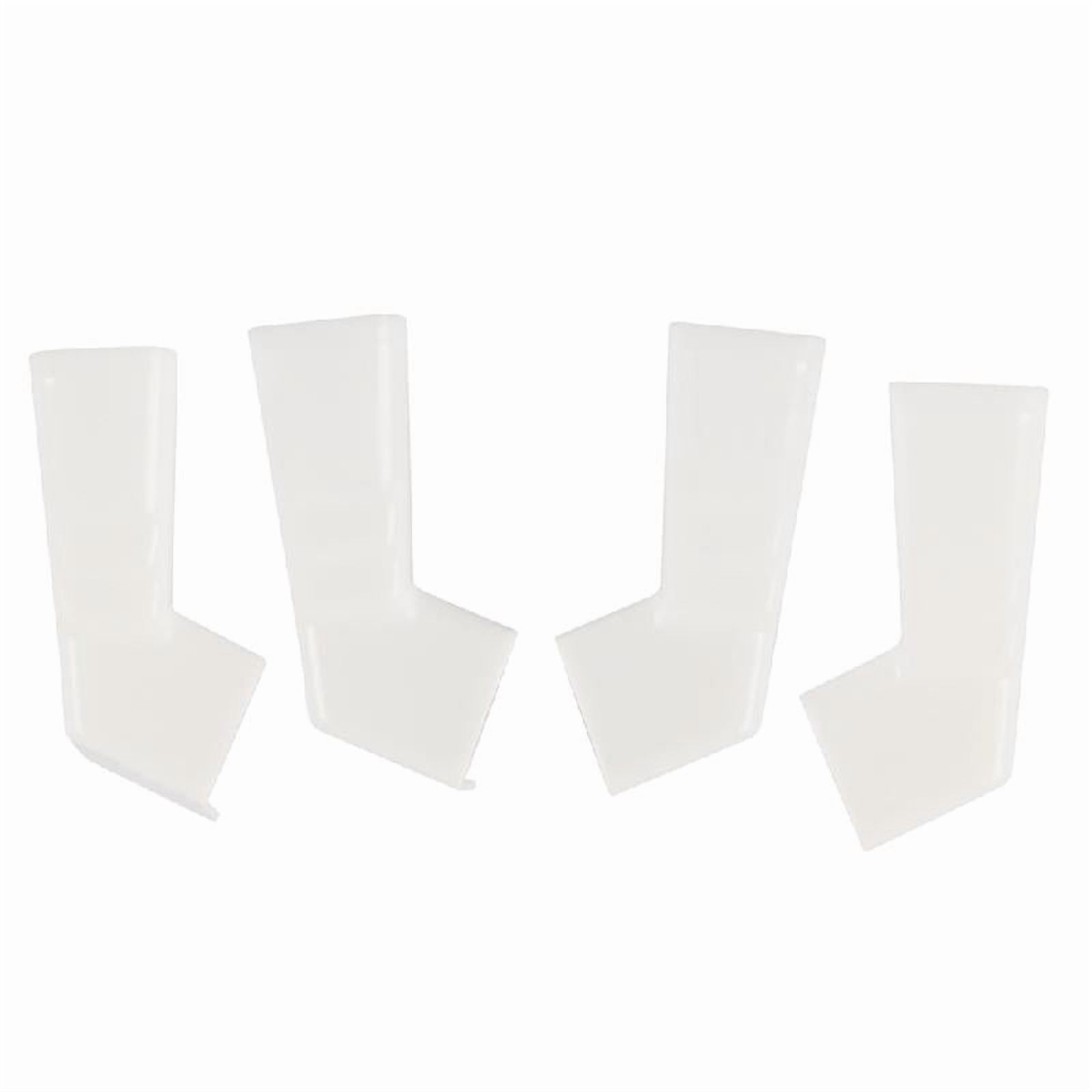 4Pack White RVs Rain Gutter Spout Extensions 4.33inch Long 2 Right and ...