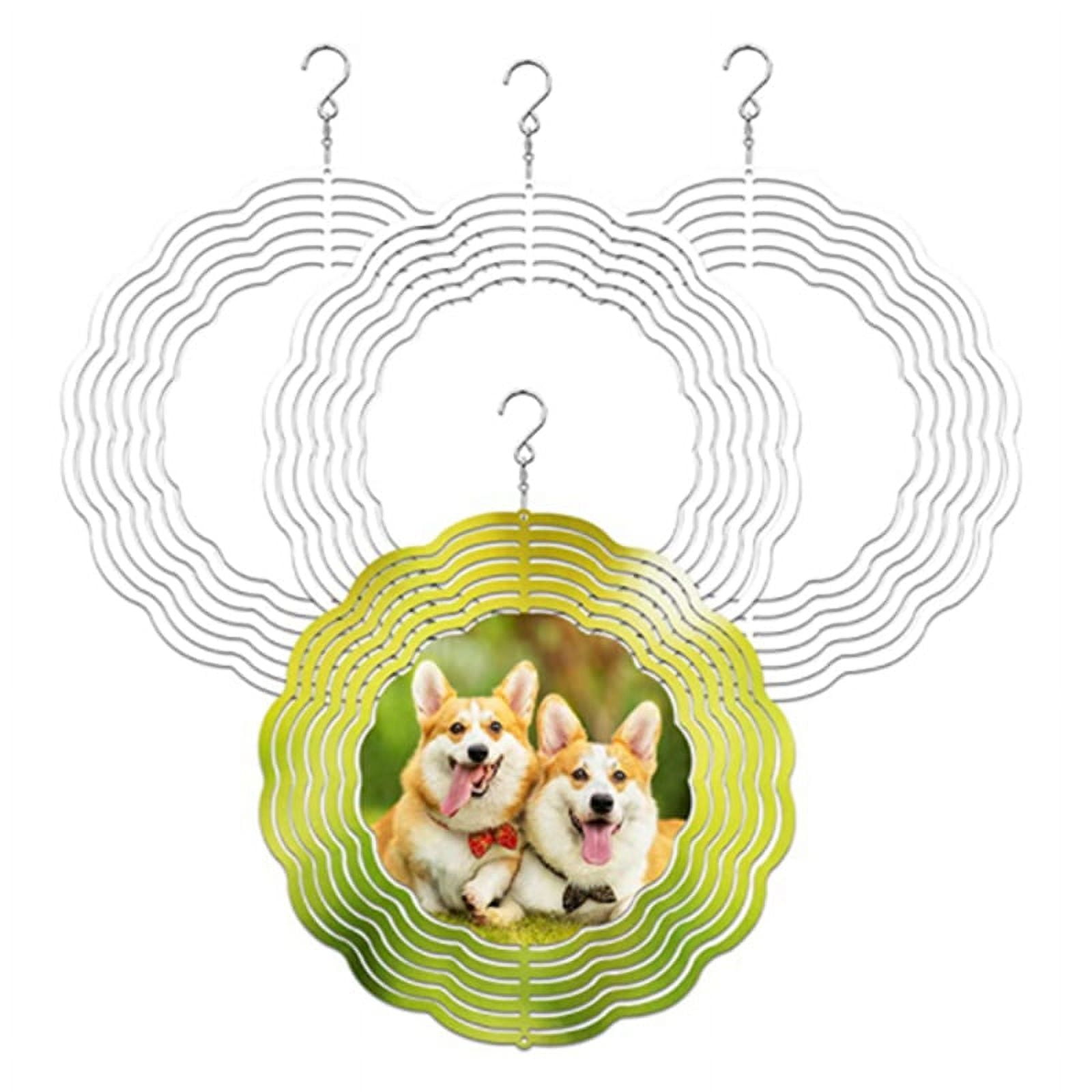 4Pack Wind Spinner Blanks,Sun Shape 3D Aluminum Wind Powered Sculpture ...