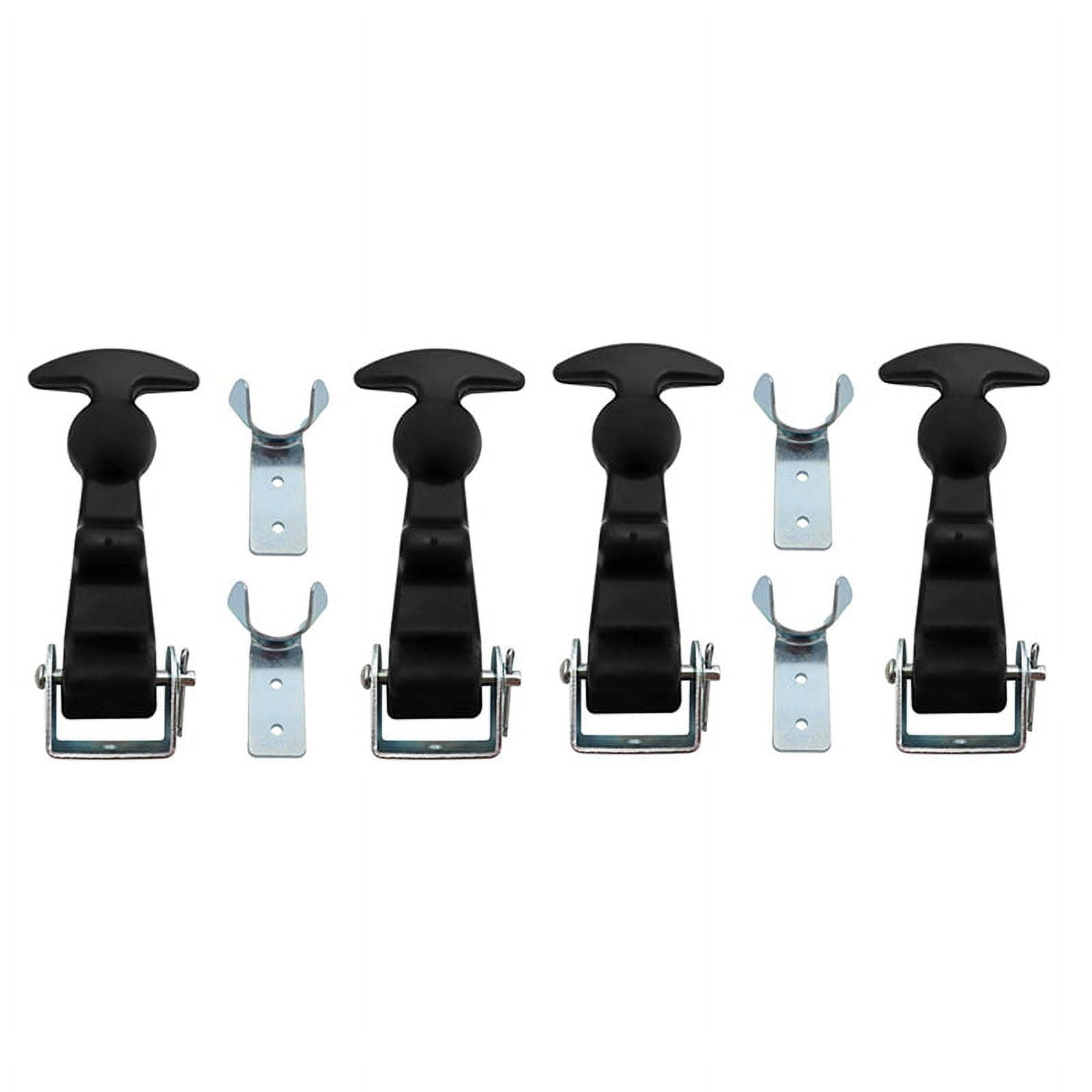 4Packs 4.7 Inch T-Handle Draw Latches with Brackets, Rubber Flexible ...