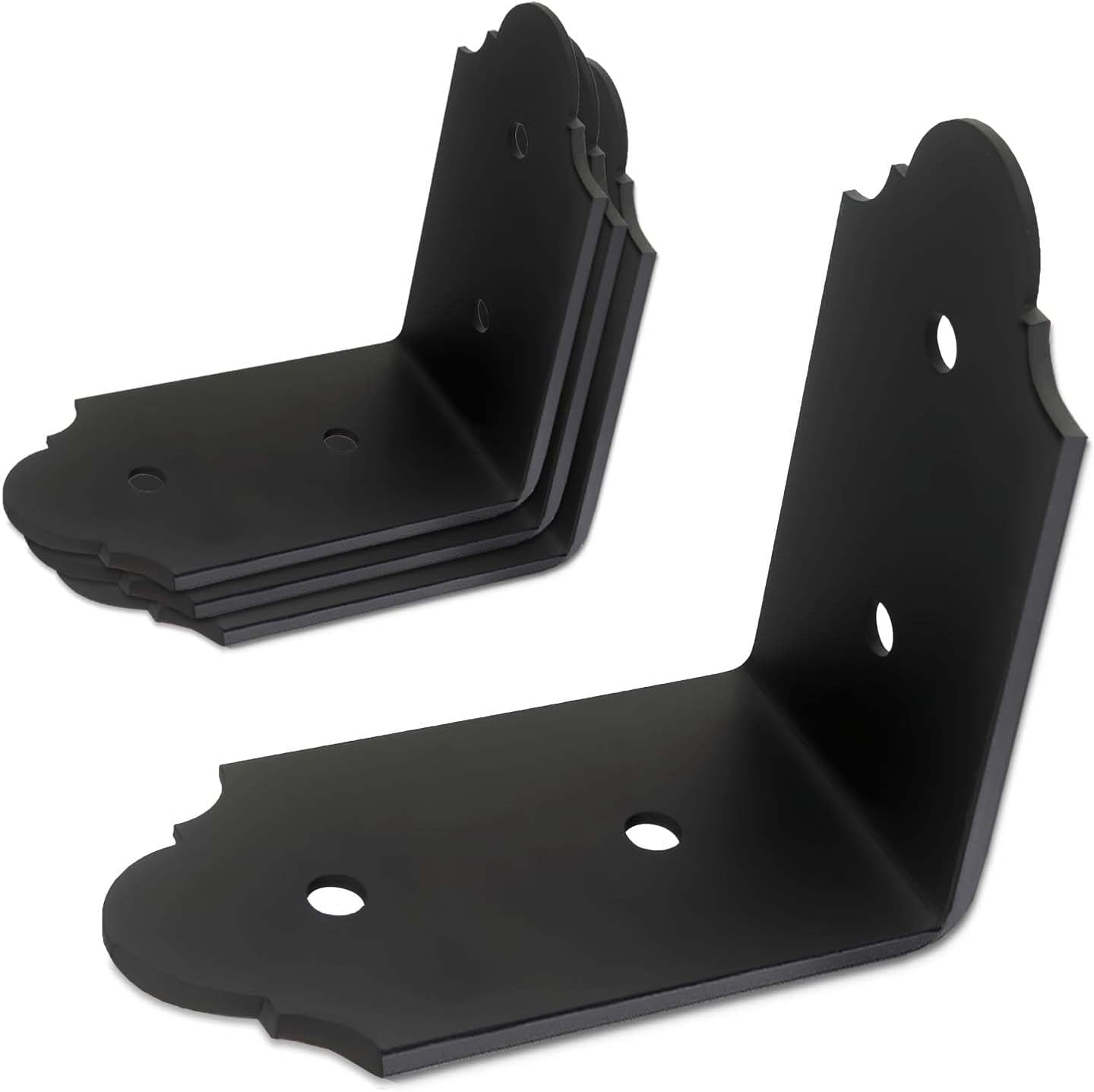 4Packs 90 Degree Angle Bracket Large L Brackets , 6" Heavy Duty ...