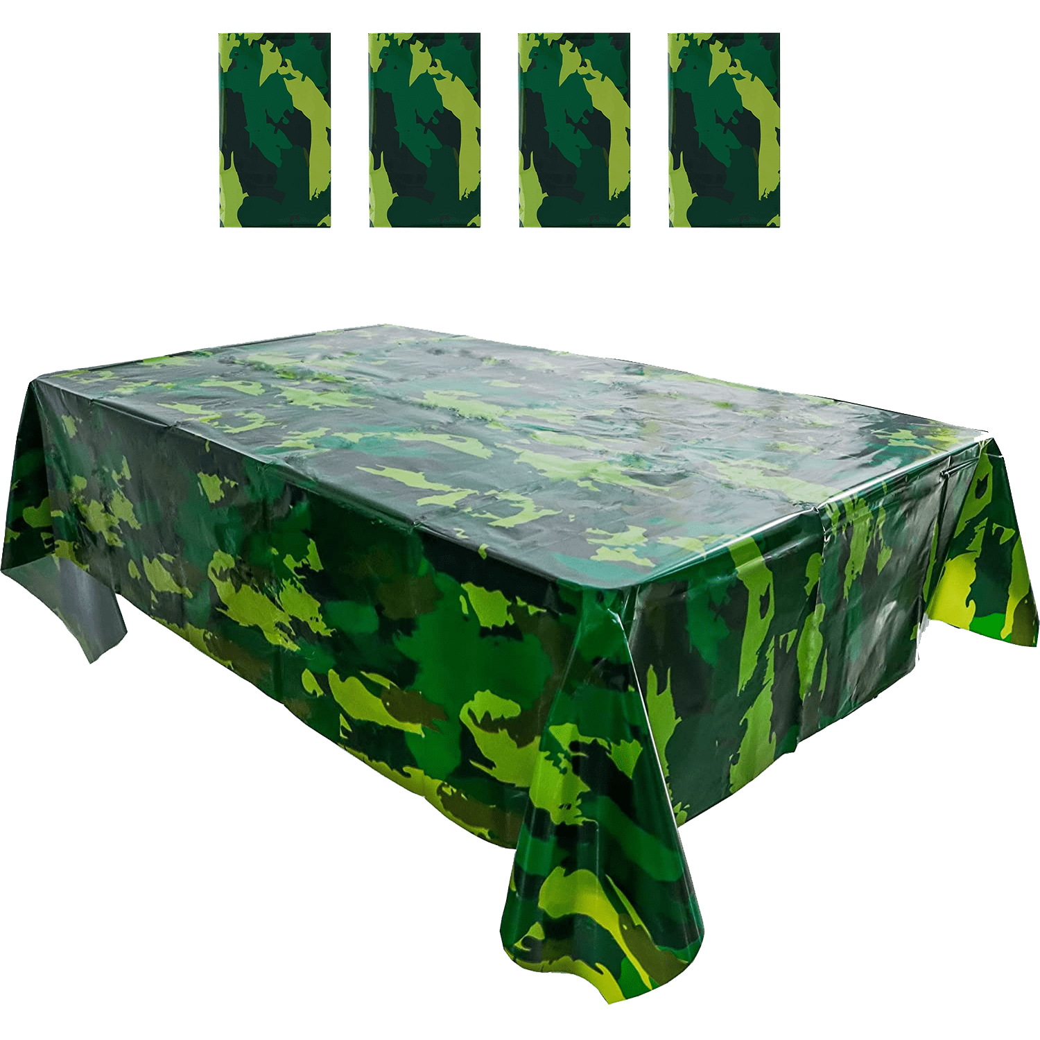4Packs Camouflage Plastic Tablecovers for Birthday Decor, Military/Army ...