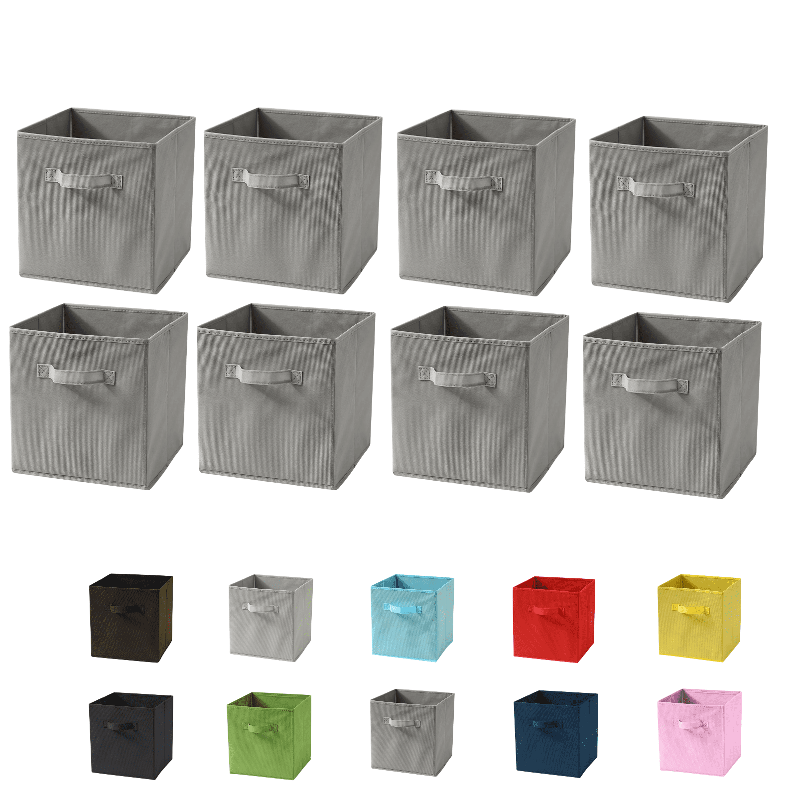 4Packs Cube Storage Bins, 11 Inch Storage Cube Organizer, Collapsible ...