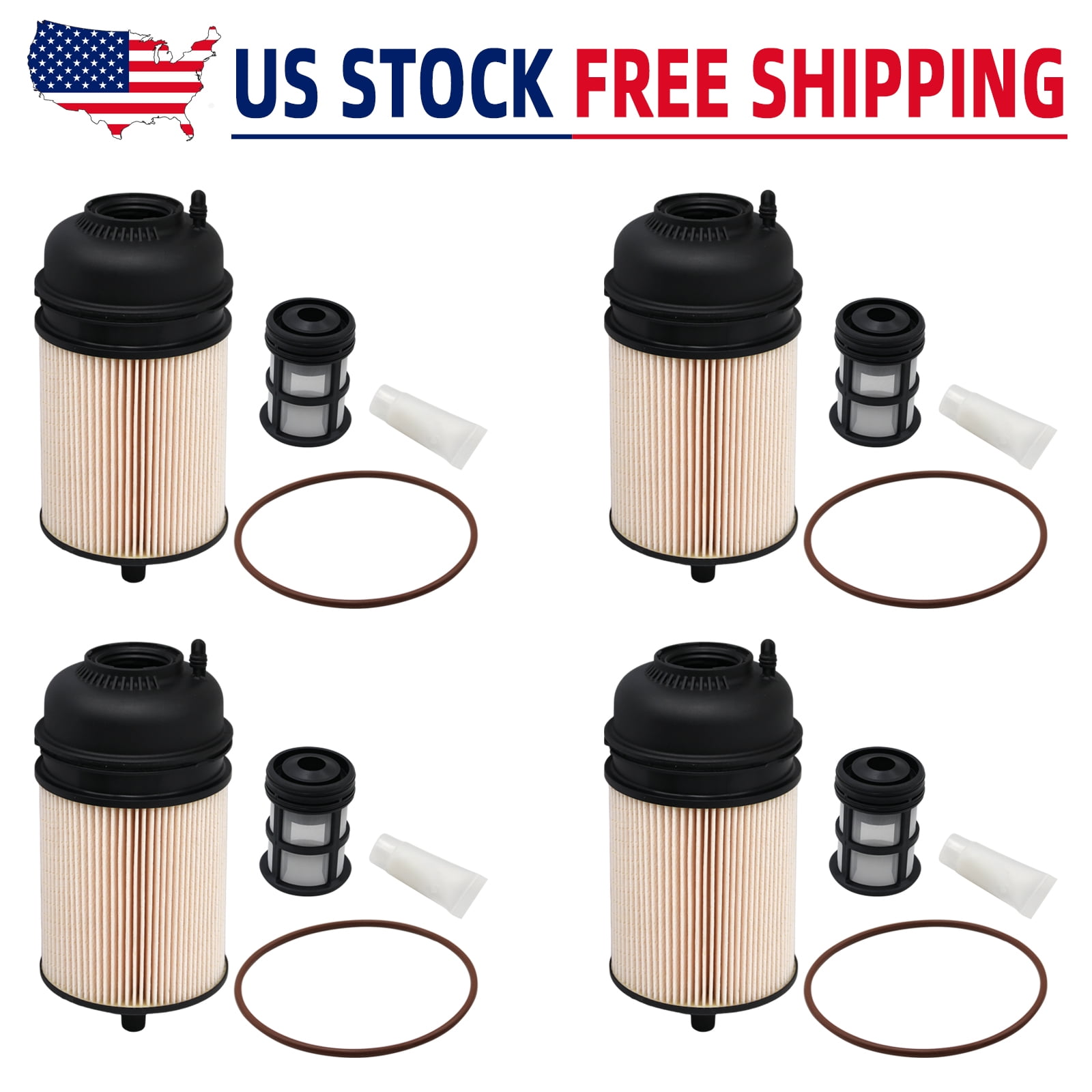 4Packs PF9908 Fuel Filter Element and Pre-screen Replacement for ...