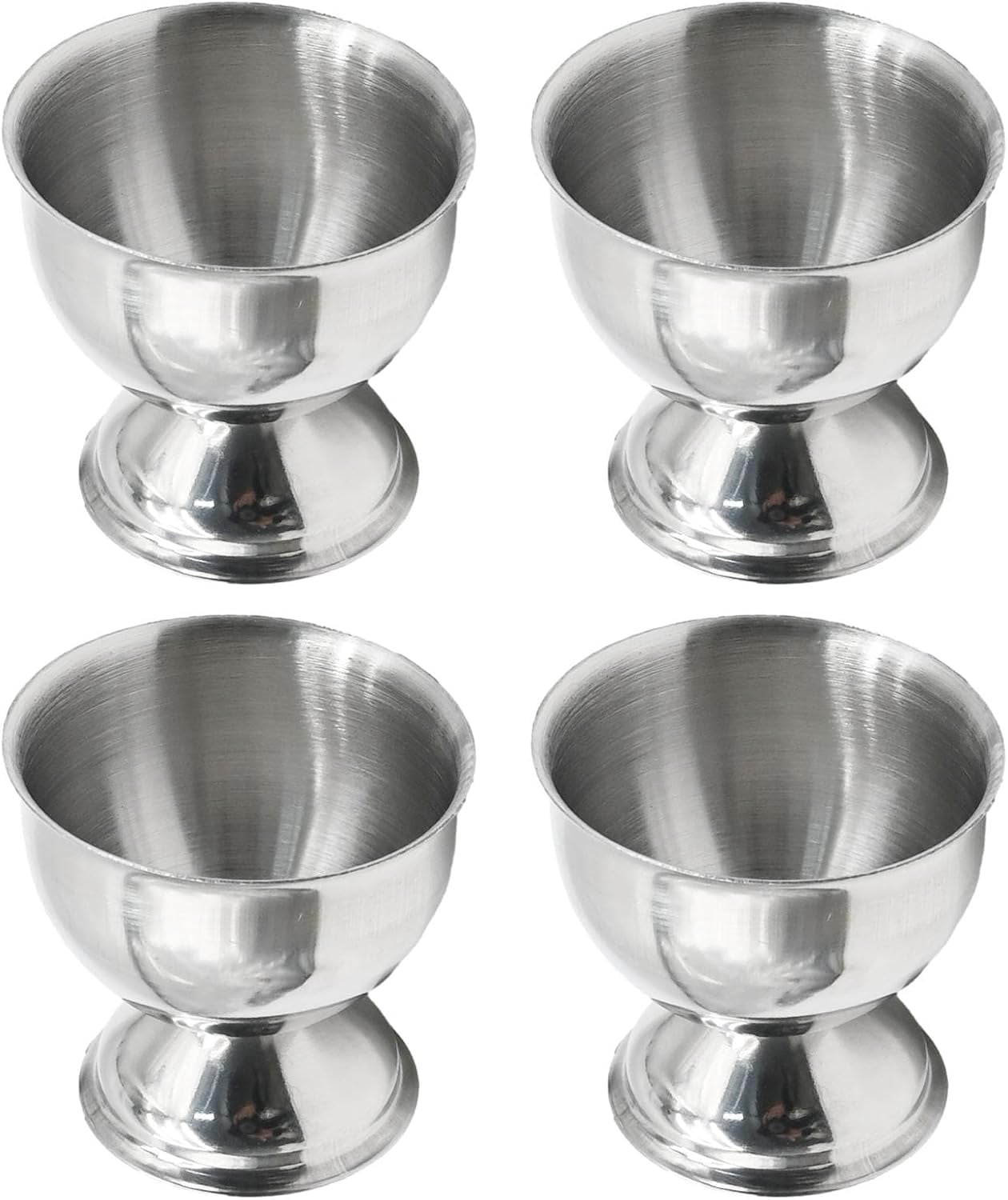4Packs Stainless Steel Egg Cups, soft Boiled & Hard Boiled Egg Tray ...
