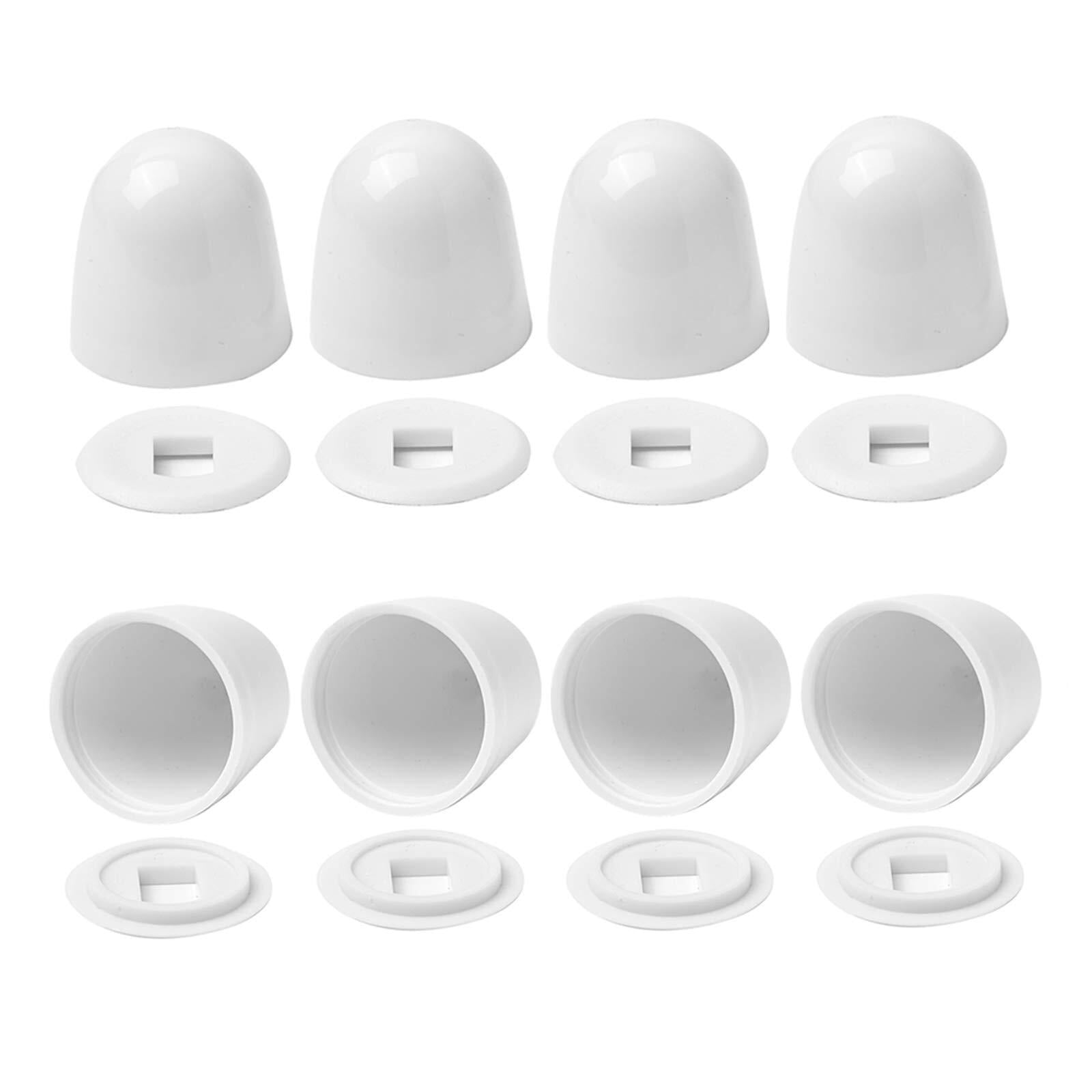 4Packs Universal Toilet Bolt Caps, Round Plastic Push-On Toilet Bowl ...
