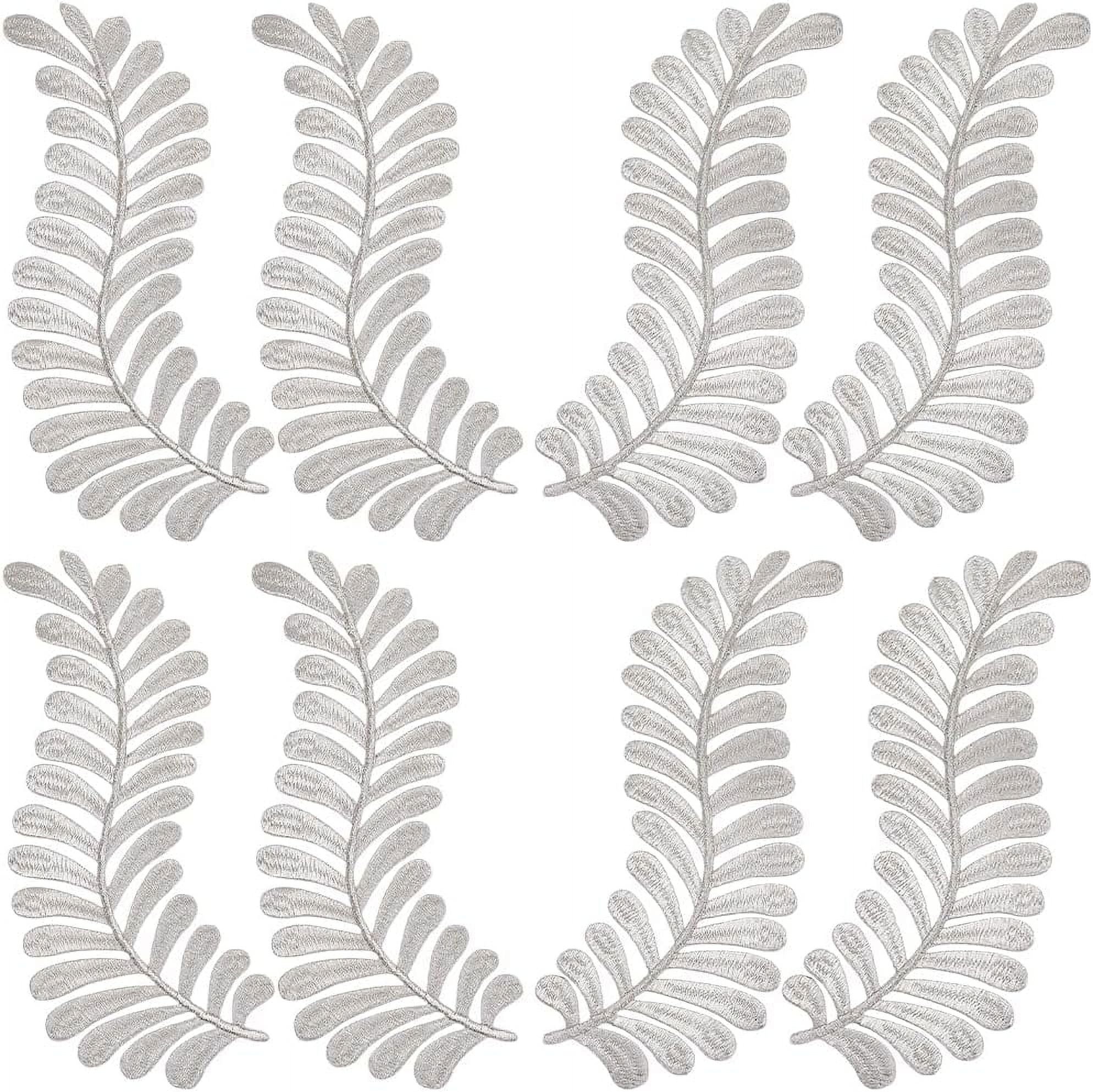 4Pair Computerized Embroidery Cloth Iron on/Sew on Patches Leaf Cloth ...