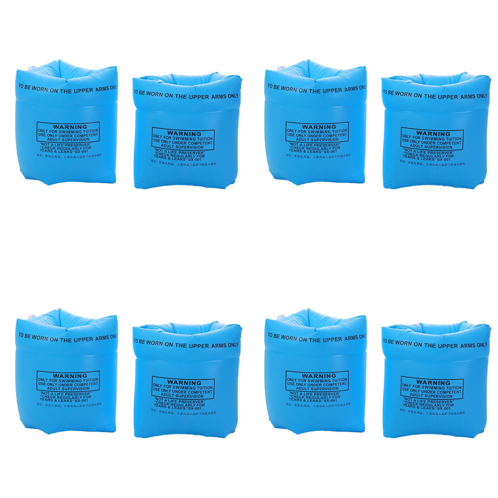 4Pairs Inflatable Swim Arm Floaties for Kids & Adults - Thick Water ...