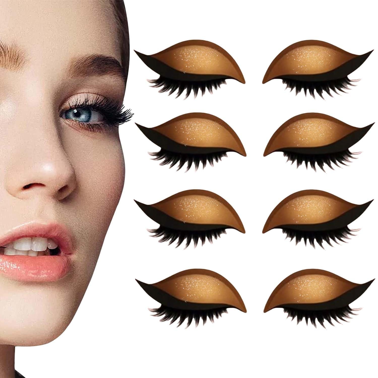4Pairs Lazy Eye Shadow Eyelash Patch - 2025 New 2-in-1 Reusable Eye ...