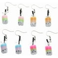 4Pairs Milk Tea Cup Earrings Cute Dangle Earwear Fun Drinking Cup Shape ...