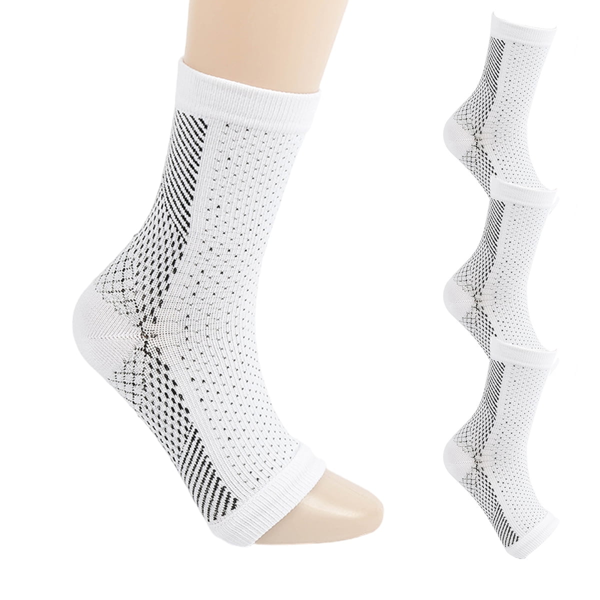 4Pairs Neuropathy Socks for Women and Men, Soothe Relief Compression ...