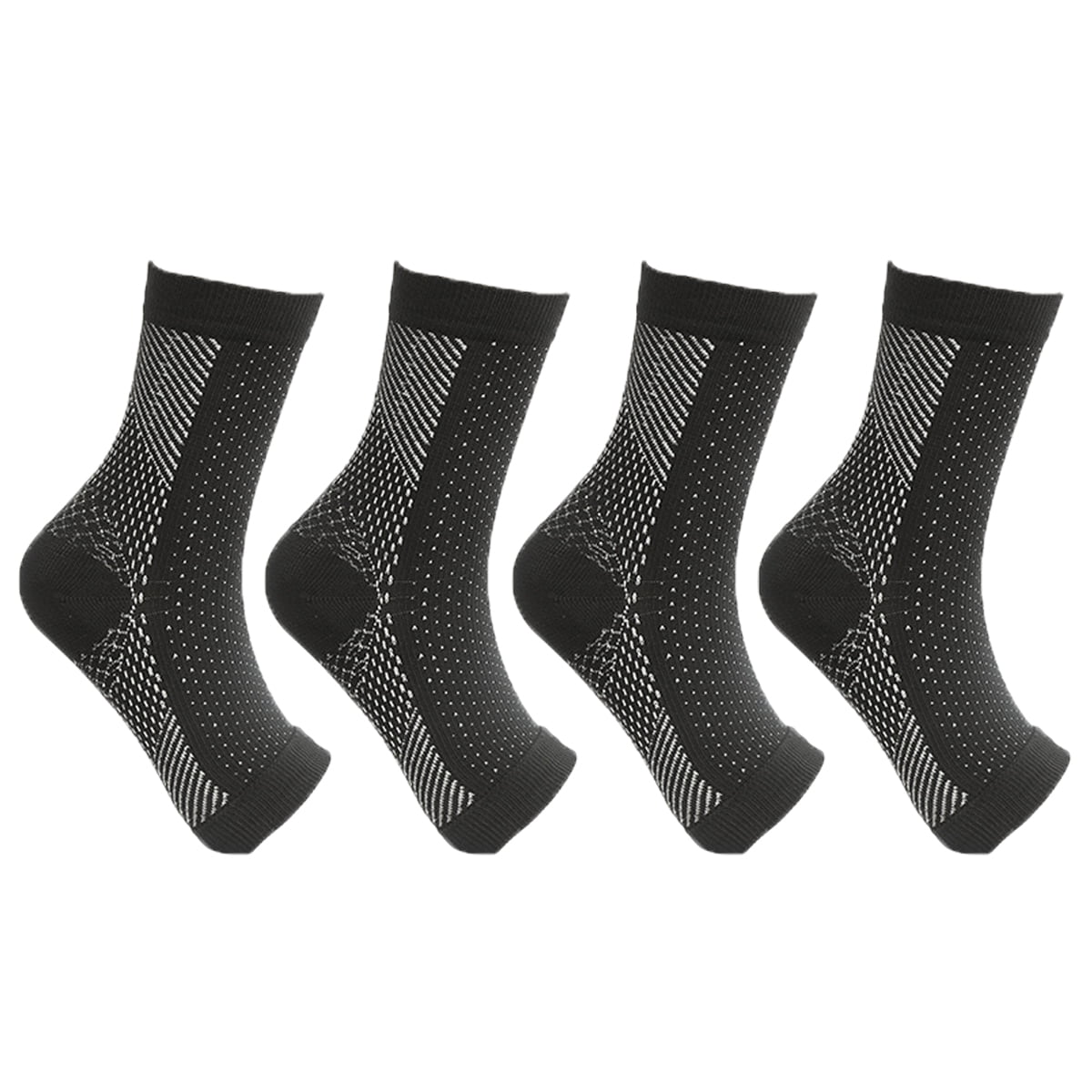 4Pairs Relief Socks: Neuropathy Pain, Swollen Feet, Plantar Fasciitis ...