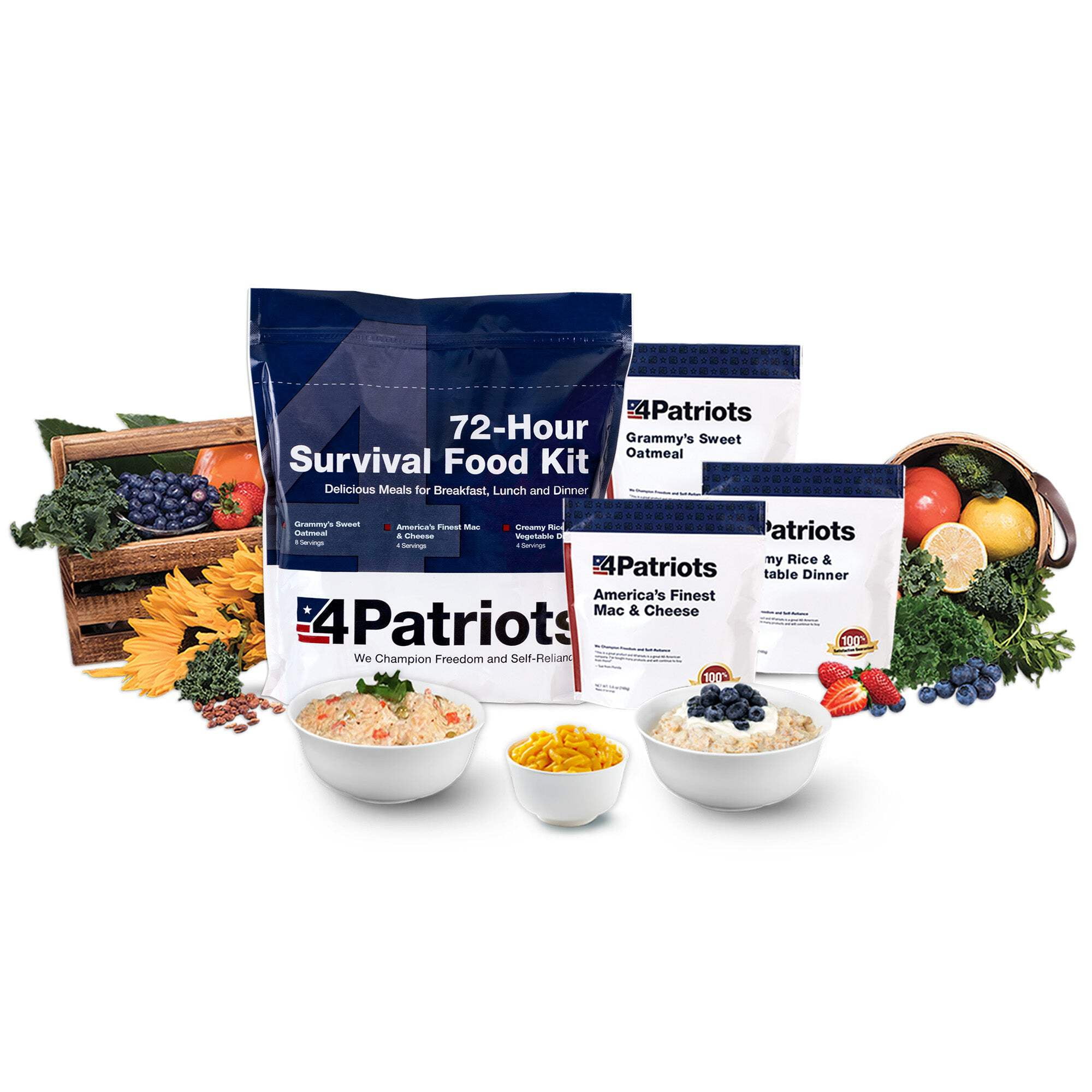 4Patriots Non-Perishable Emergency Food Supply - 72-Hour Prep Camping ...