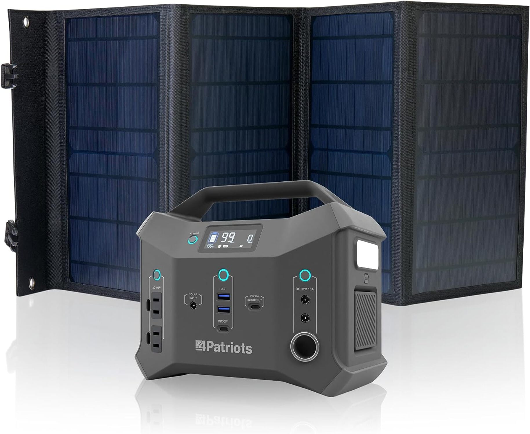 4Patriots Power Sidekick, ECO Free Everyday Backup, 300wH Solar ...