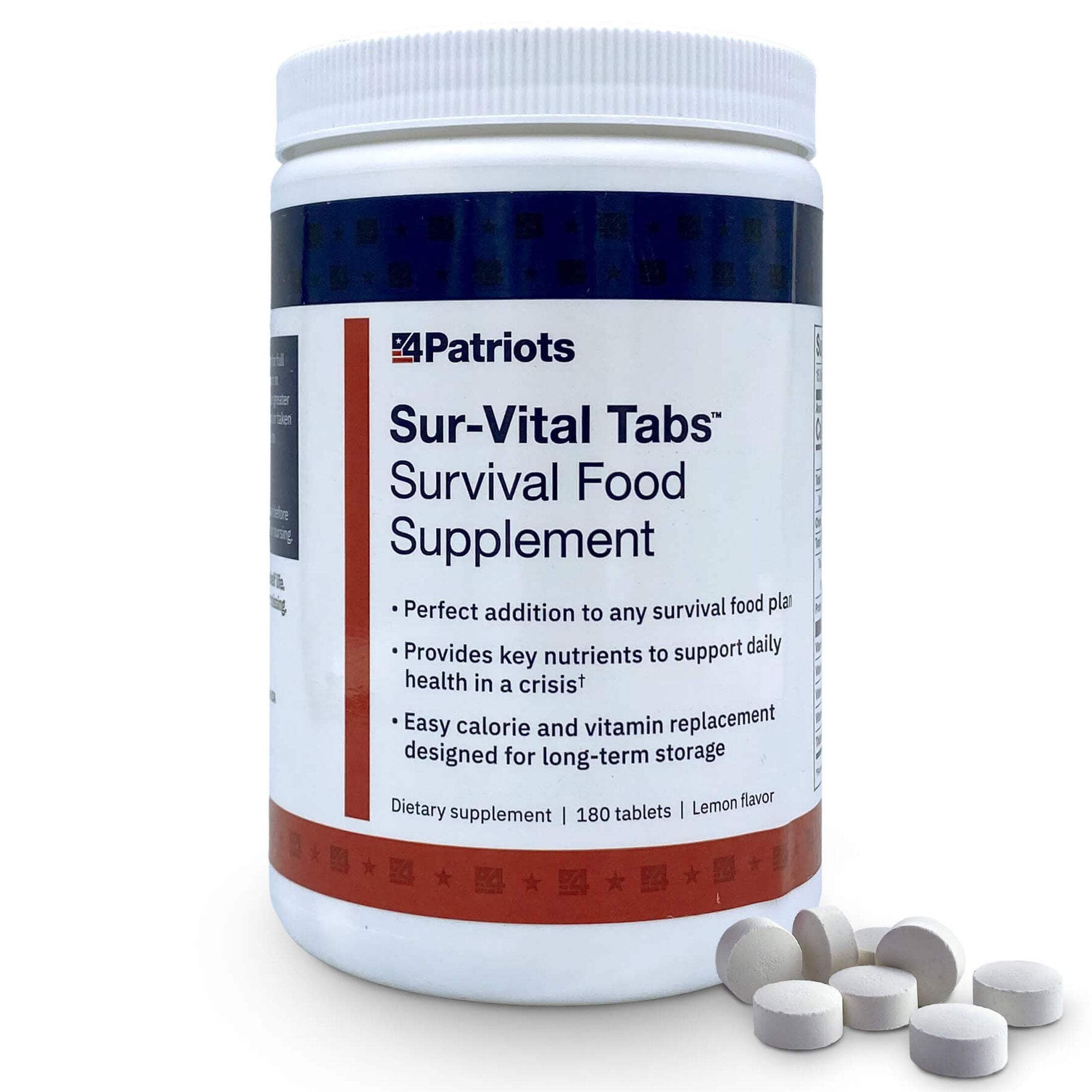 4Patriots Sur-Vital Tabs - Chewable Survival Vitamin Tabs, 25-Year ...