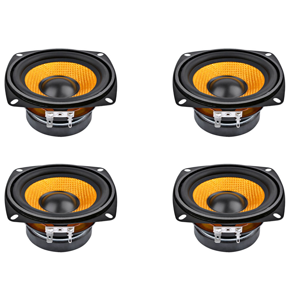 4Pc 4Inch Audio Portable Speaker 4 Ohm 15W Bass Speaker DIY ...