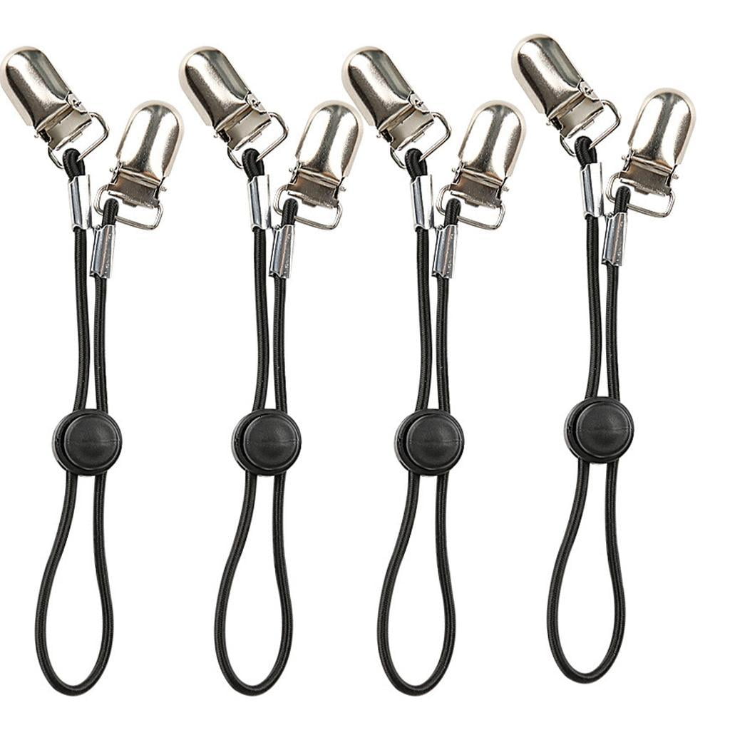 4Pc Bed Sheet Fasteners Clips with Elastic Straps and Metal Clamps for ...