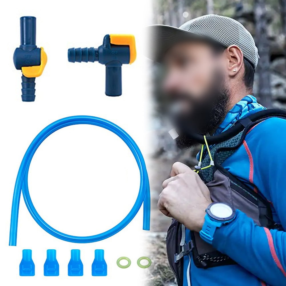 4Pc Bite Valve Nozzle With Straight&Angled Hose Connector For Hydration ...