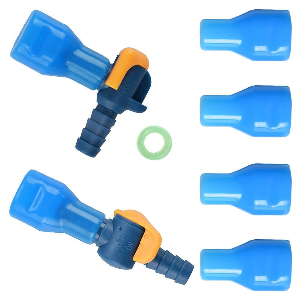 4Pc Bite Valve Nozzle with Straight&Angled Hose Connector for Hydration ...