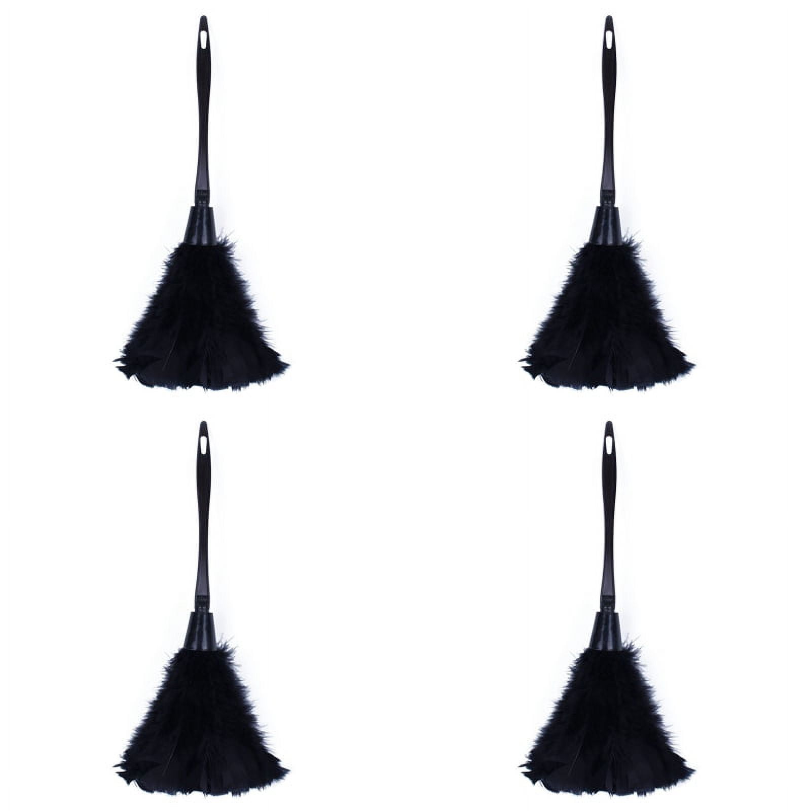 4Pc Fashion Turkey Duster with Black Plastic Handle Cleaning Tool(Black ...