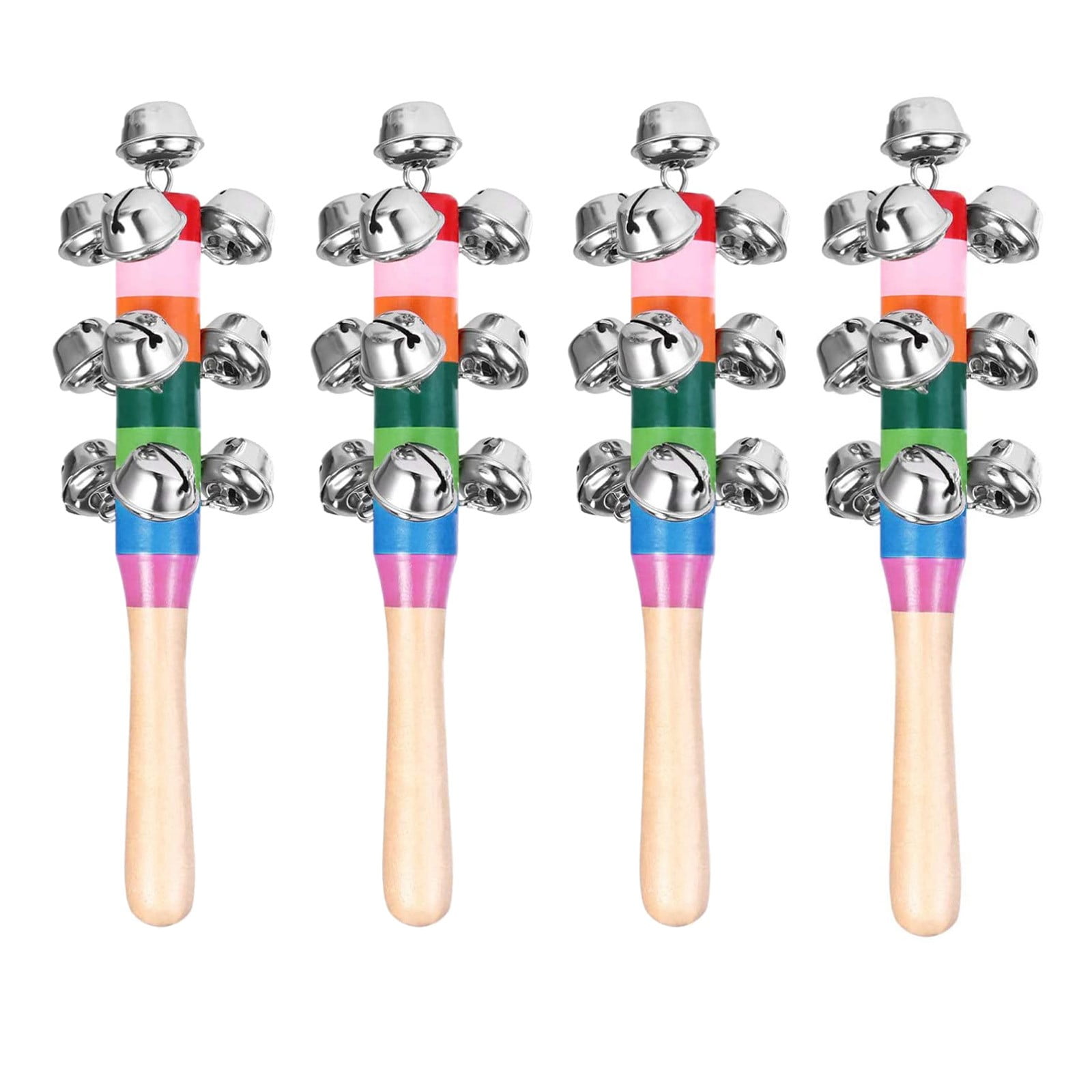 4Pc Handheld Jingle Bells Musical Instrument Set Christmas Sleigh Bell ...