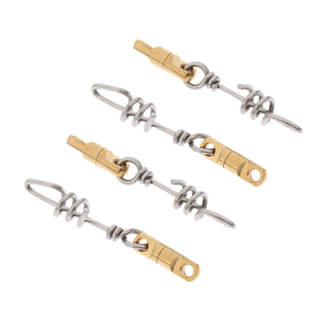 4Pc Heavy Duty Fishing Swivel with Swirl Connector Saltwater Offshore ...