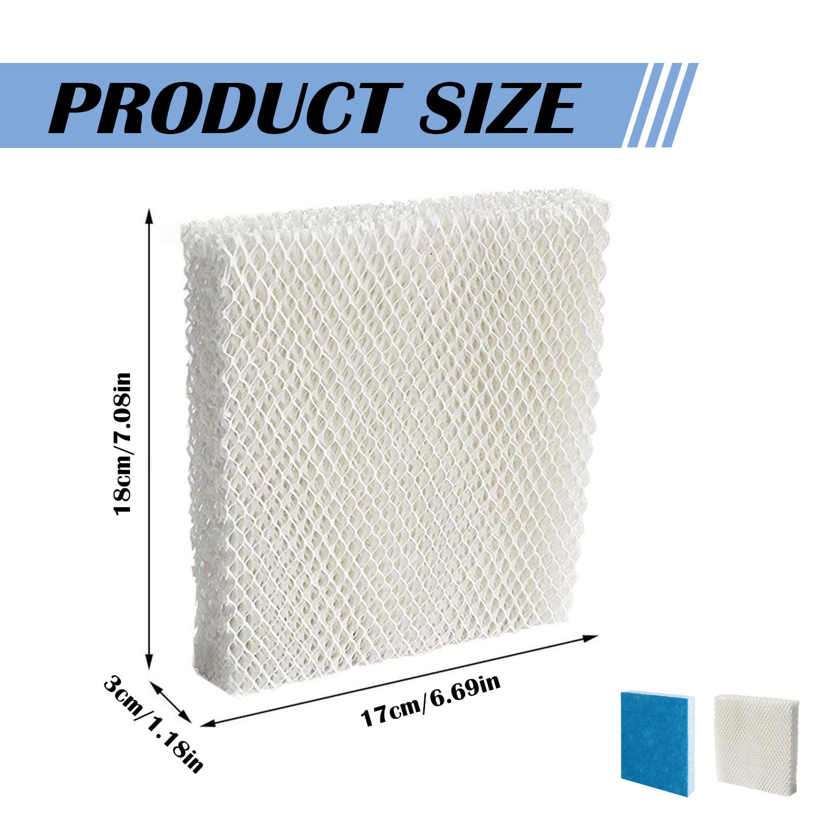 4Pc Humidifier Replacement Filter High Efficiency Wick With Blue Pre ...