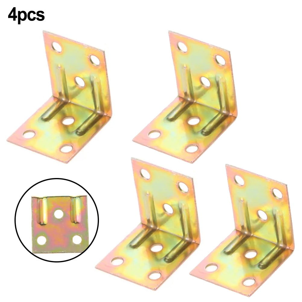 4Pc Iron Corner Brace Wood Shelf Bracket Right Angle 30Mm Support Sheet ...