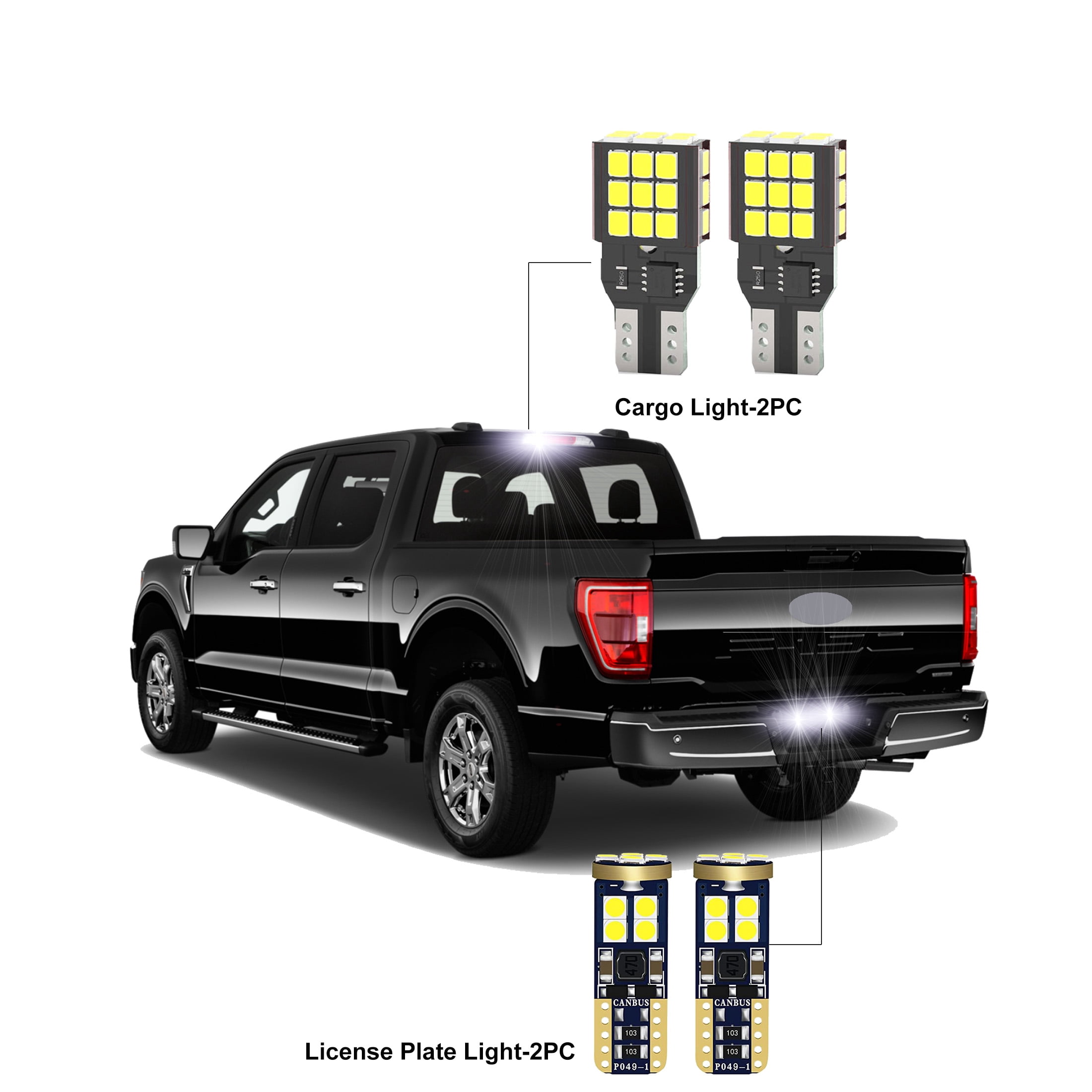 4Pc LED Bulbs For 1997-2026 Ford F-150 F150 6500K White Cargo Lights ...