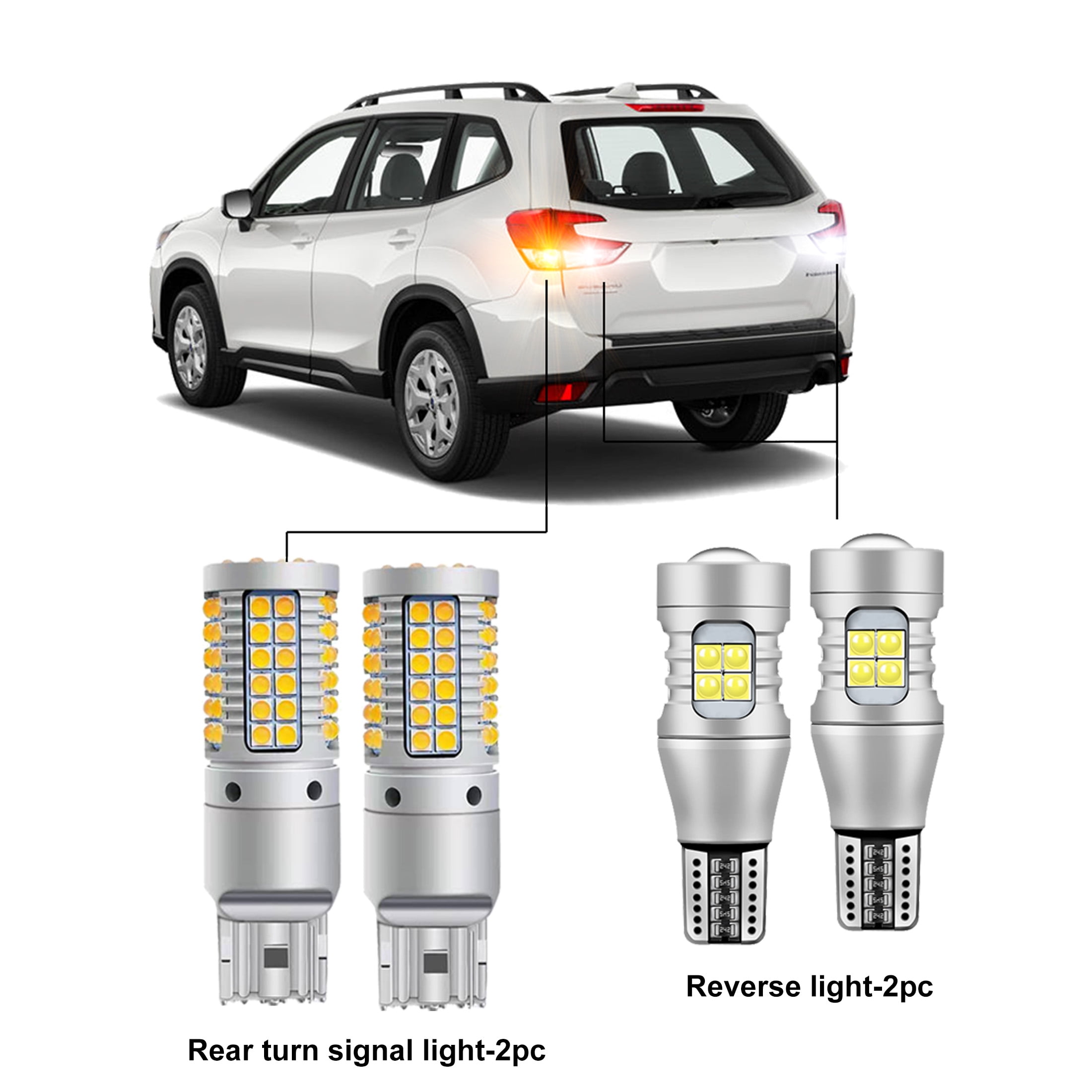 4Pc LED Bulbs For Subaru Forester 2019 2020 2021 2022 2023 2024 LED Car ...