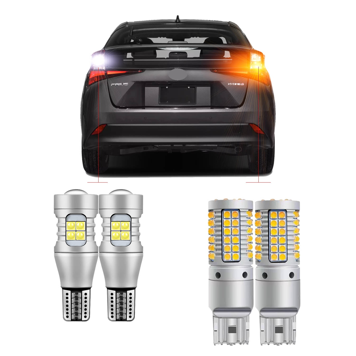 4Pc LED Bulbs For Toyota Prius 2016 2017 2018 2019 2020 2021 2022 2023 ...