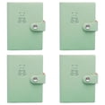 4Pc Mini Panda Embossed PU Leather Notebook,A7 Pastel Snap Button Purse ...