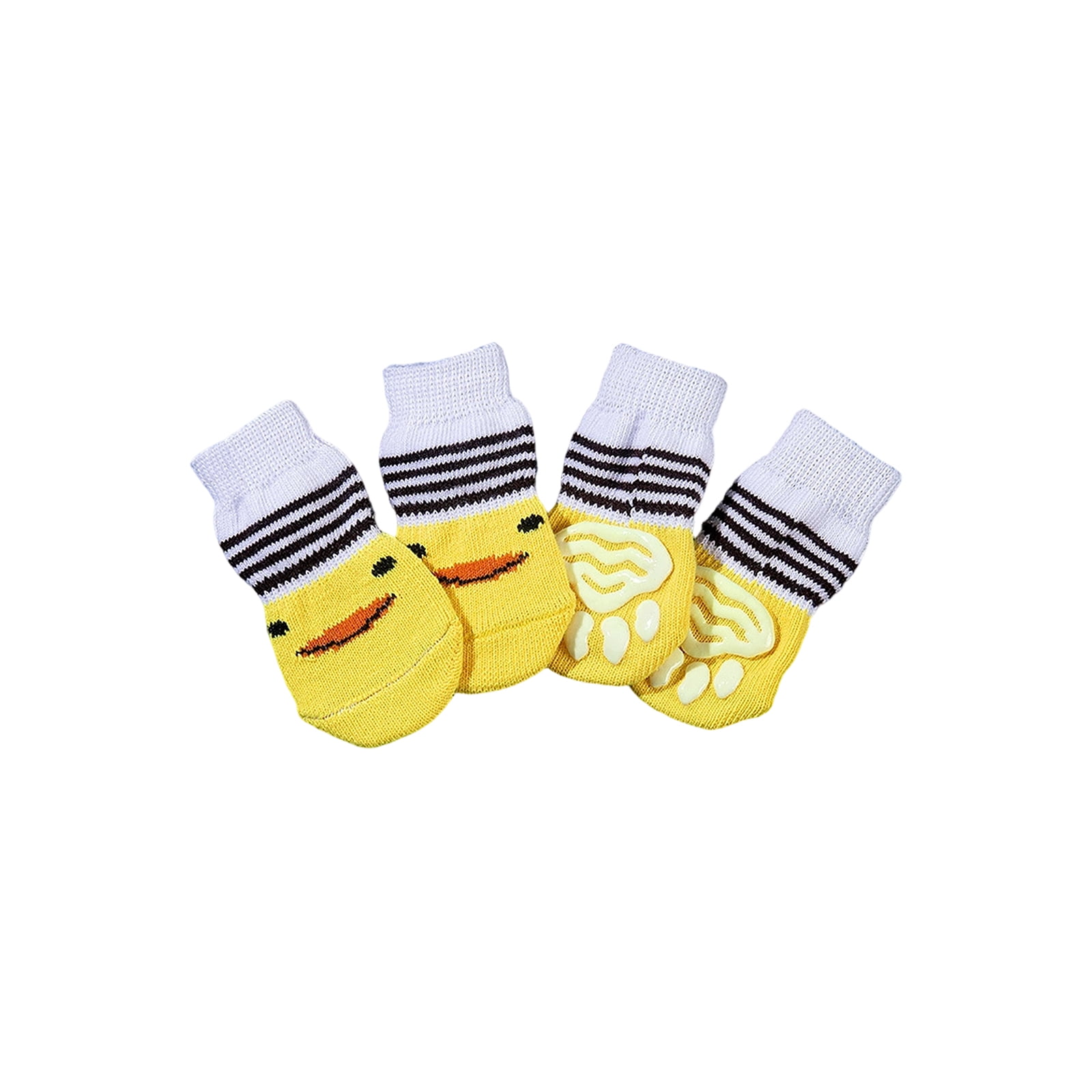 4Pc Pet Socks, Anti-Slip Bottom Dog Paw Protectors With Cute Duck ...