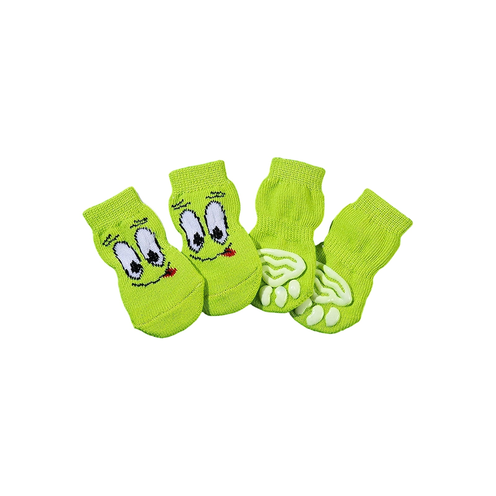 4Pc Pet Socks, Non - Slip Bottom Dog Paw Protectors With Cute Cartoon ...