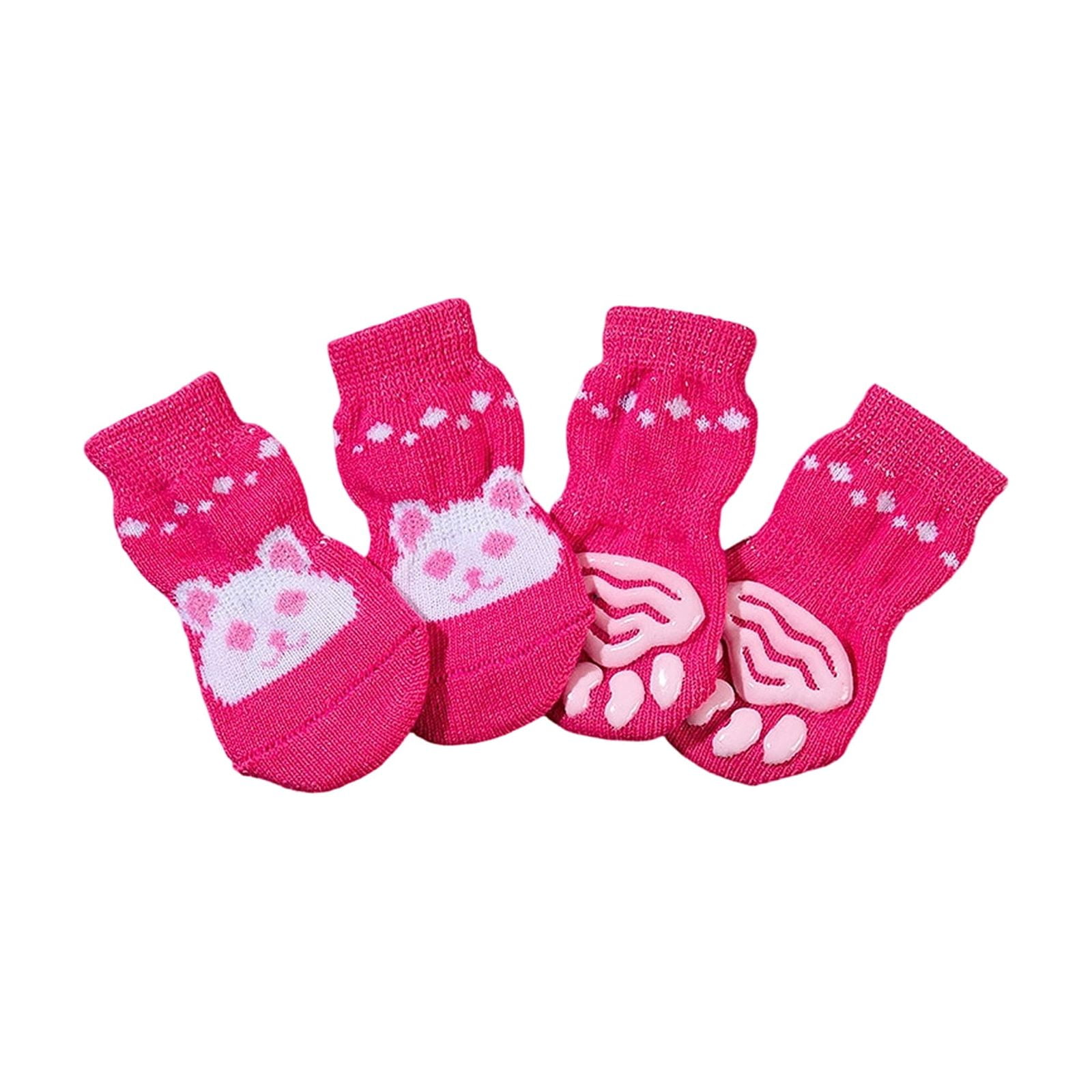 4Pc Pet Socks Non-Slip Dog Paw Covers, For Dogs Cats Teddy Corgi Small ...