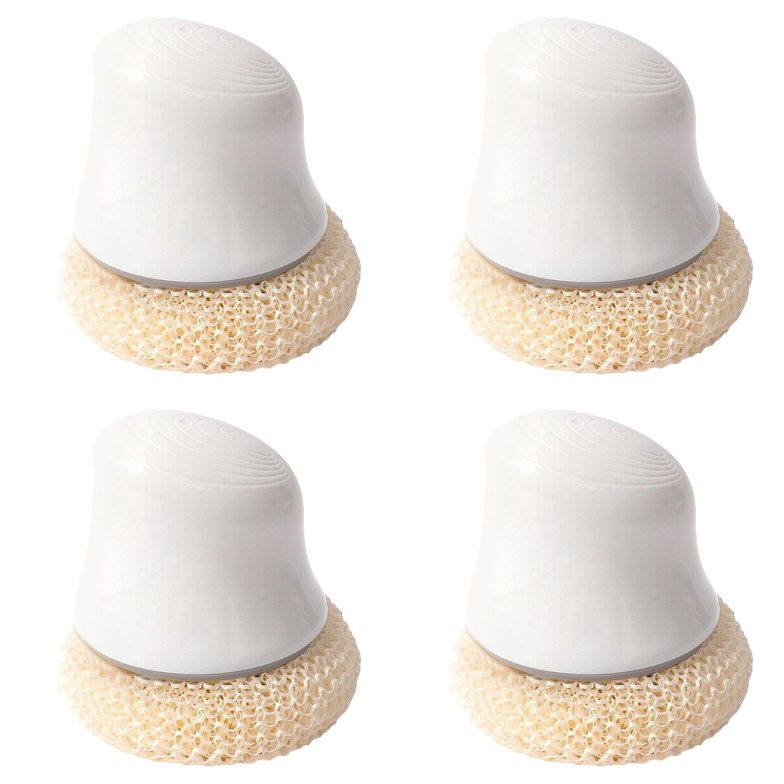 4Pc Pot Brushes Pot Scrubber For Kitchen Sink,Plastic White - Walmart.com