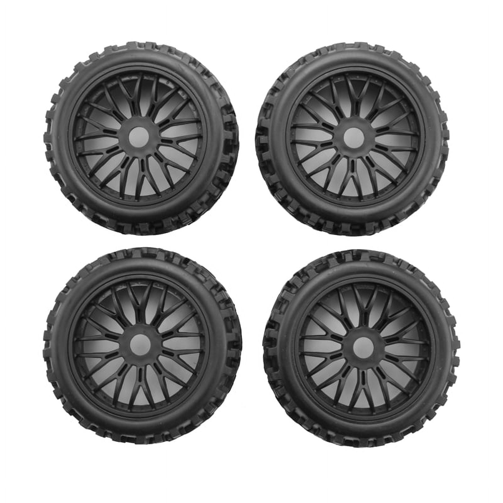 4Pc RC Wheels and Tyres with Hex 17mm Wheels Rims 1/8 Scale -Road Car ...