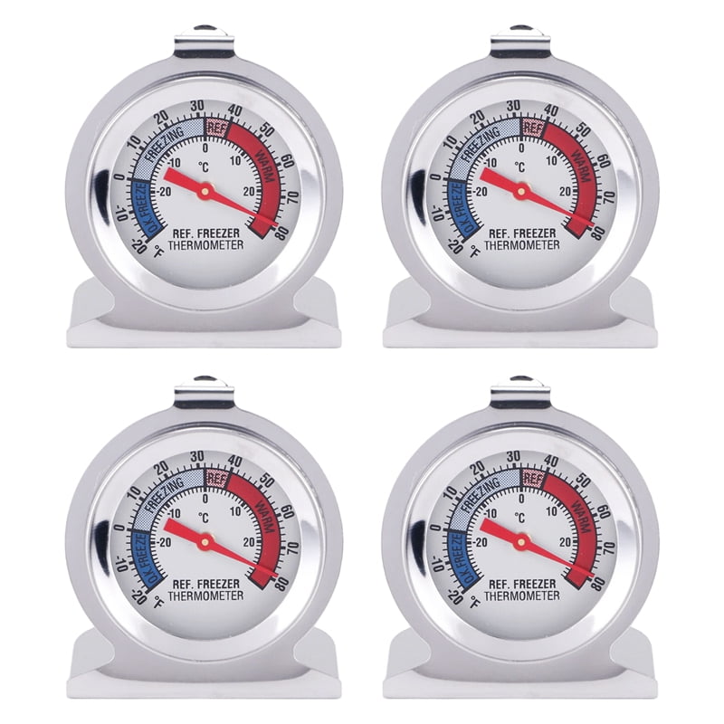4Pc Refrigerator Thermometer, with Red Indicator Thermometer for ...
