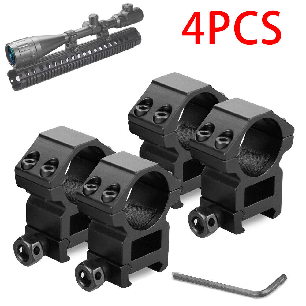 4Pc Scope Mount High Scope Mounts for Picatinny Rail 1 inch/25.4mm ...