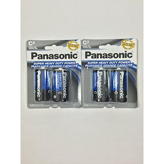 4Pc Size C Panasonic .. Batteries Super Heavy Duty .. Power Zinc Carbon - Walmart.com