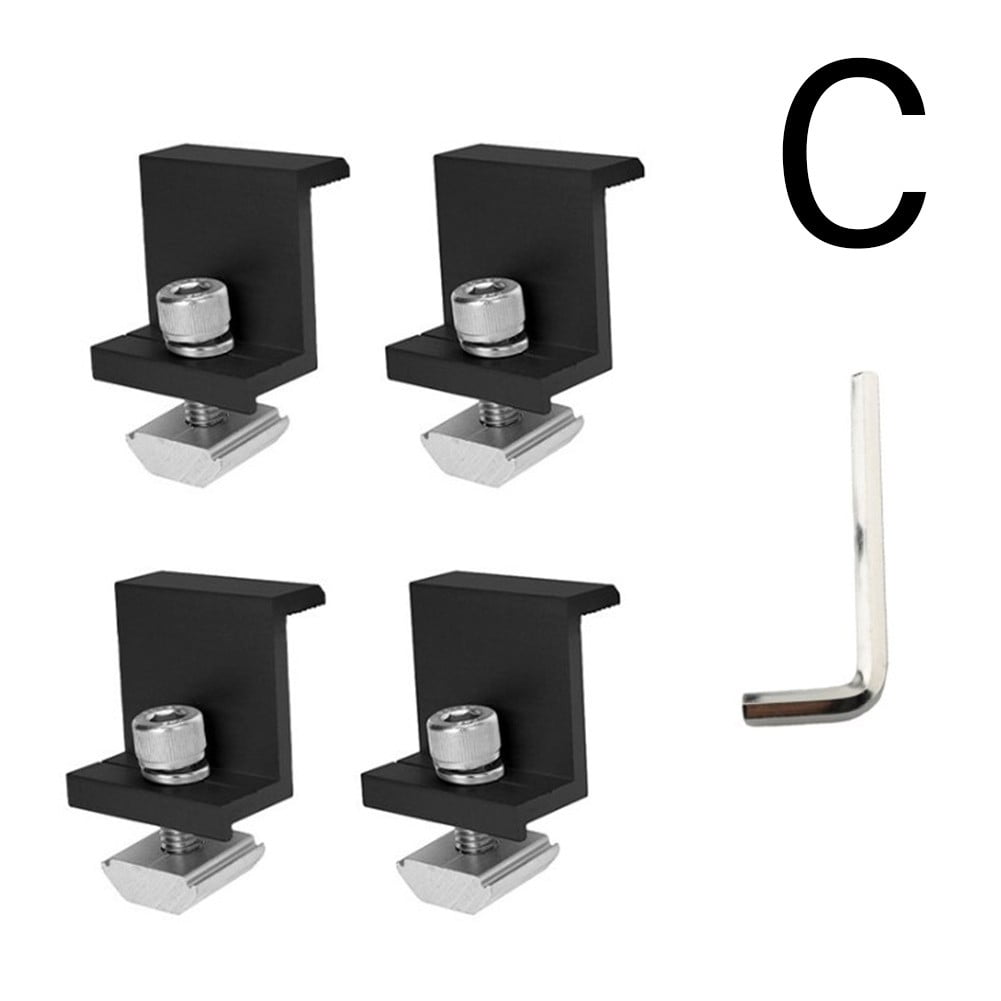 4Pc Solar Panel Clamp 35mm, Aluminum Solar Roof Mount for Solar Panels ...