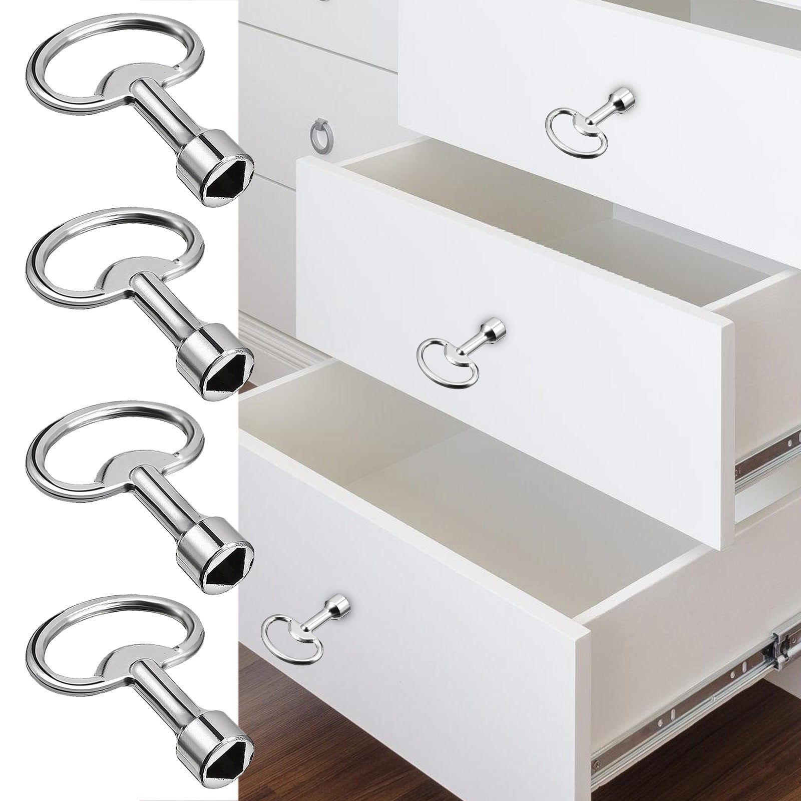 4Pc Storage Lock|MS705 Electrical Cabinet Door Key MS705 Triangle Lock Core Key School Locker ...