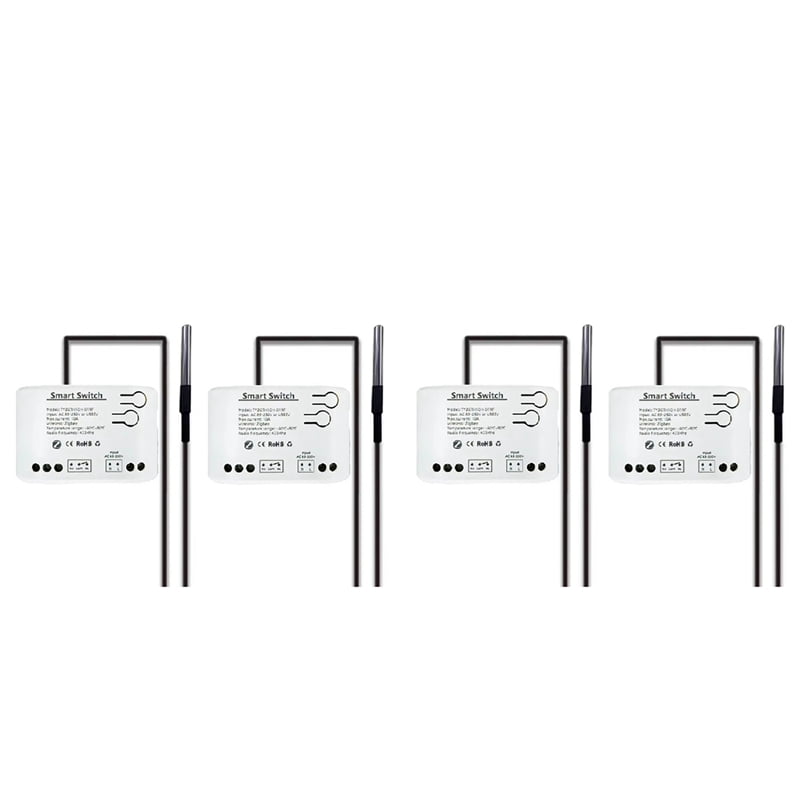 4Pc Tuya Smart Zigbee Switch with Temperature Sensor Passive Dry ...