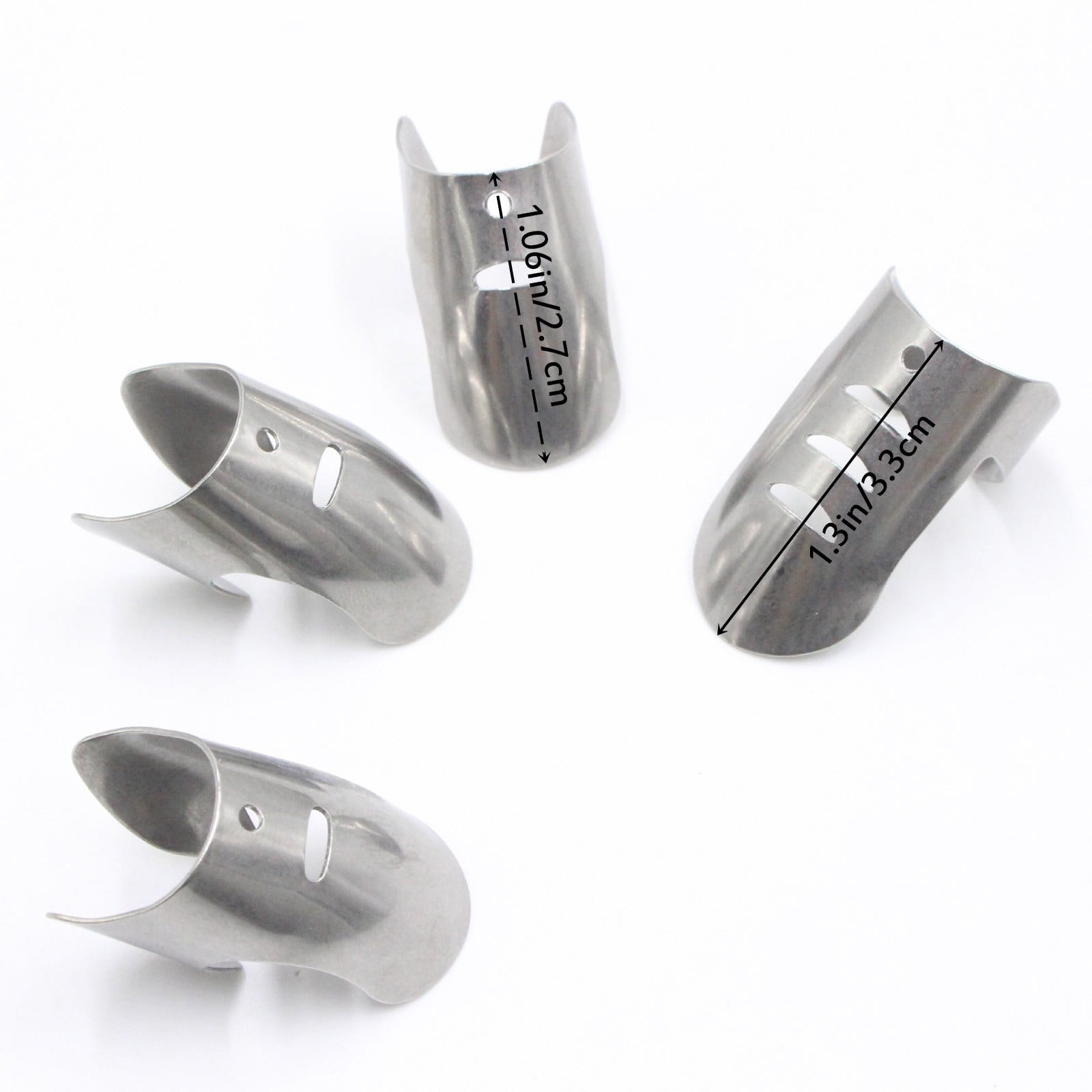 4Pc Vegetable Cutting Finger Guards Stainless Steel Kitchen Safety Tool ...