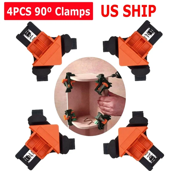 4Pc Woodworking Right Angle Clamp 90° Holder Photo Frame Clamp Photo ...