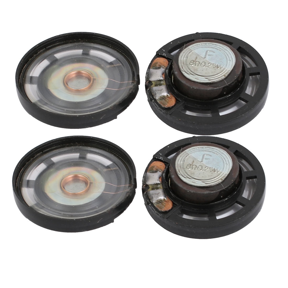 4Pcs 0.25W 8 Ohm Round External Magnetic Magnet Electronic Speaker ...
