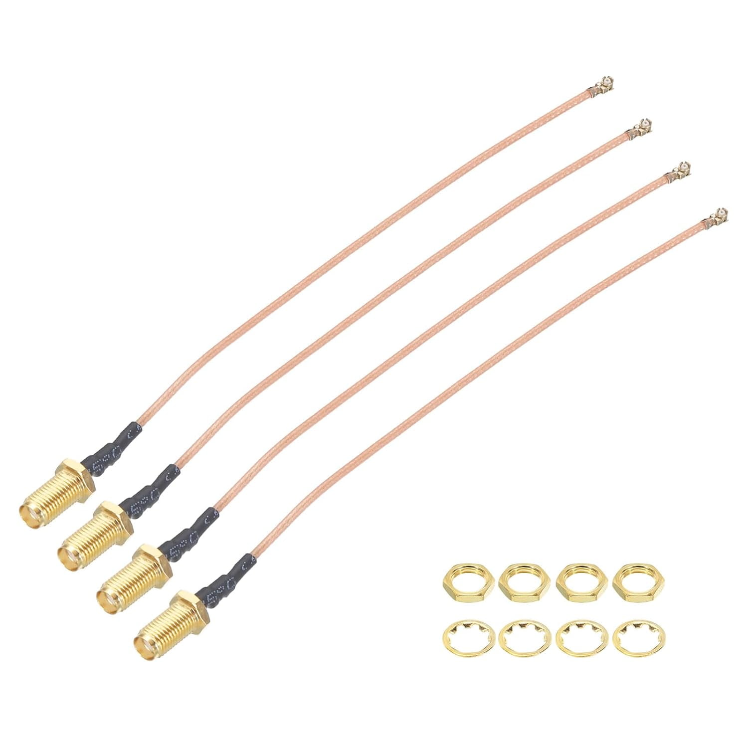 4Pcs 0.5FT RG178 Coaxial Cables UFL(/) Mini PCI to SMA Female Low Loss ...