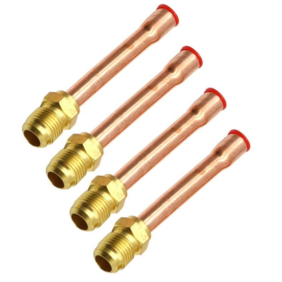 4Pcs 1/4" 3/8" 1/2" 3/4" 5/8'' Connector With Copper Tube Brass Pipe ...